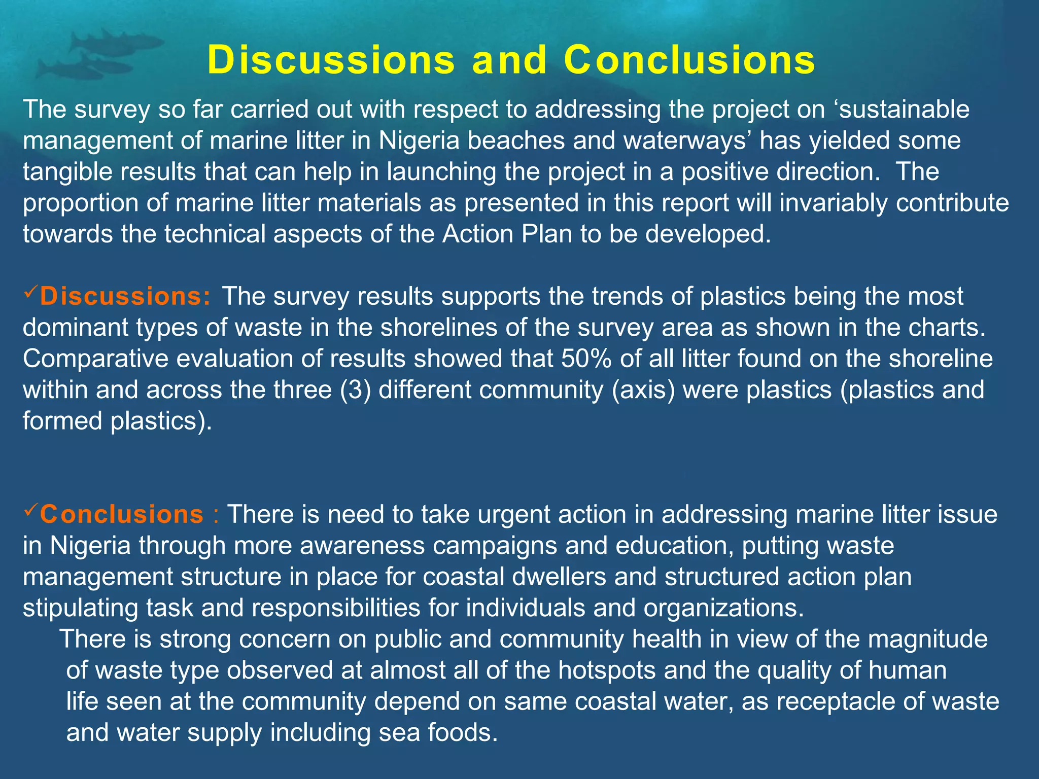 Marine Litter Management in Nigeria | PPT