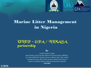 Marine Litter Management in Nigeria | PPT