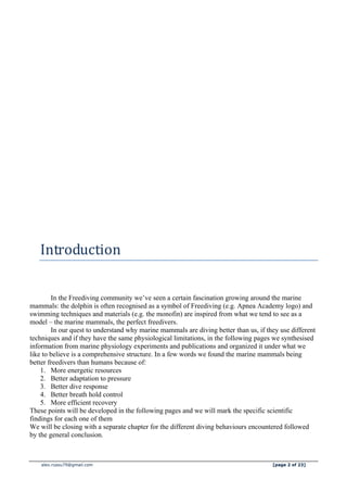 Marine mammals: physiological adaptations to freediving | PDF