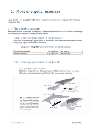 Marine mammals: physiological adaptations to freediving | PDF