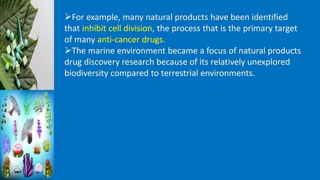 Novel Medicinal Agents from Marine Source | PPTX