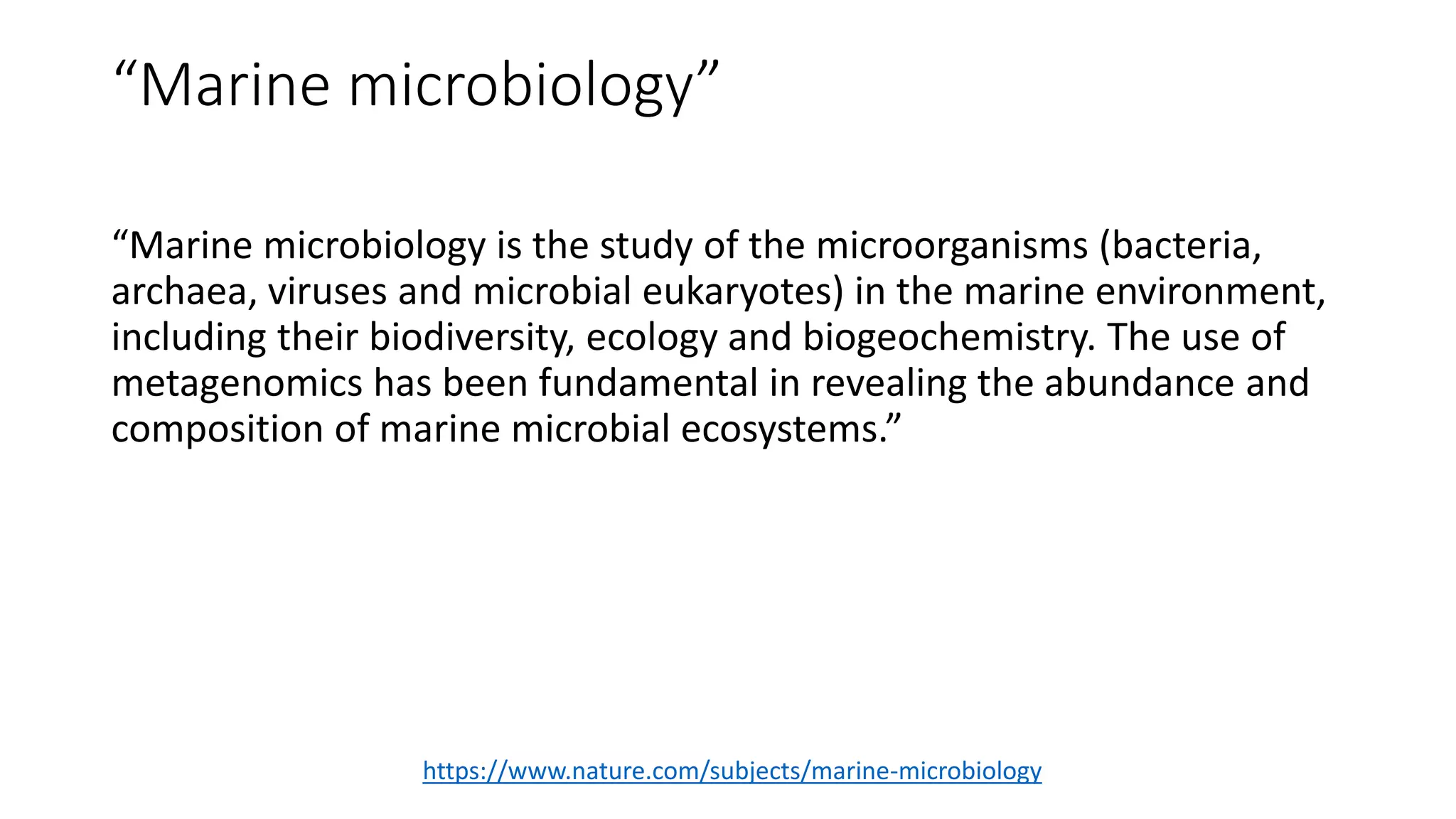 Marine microbiology | PPTX