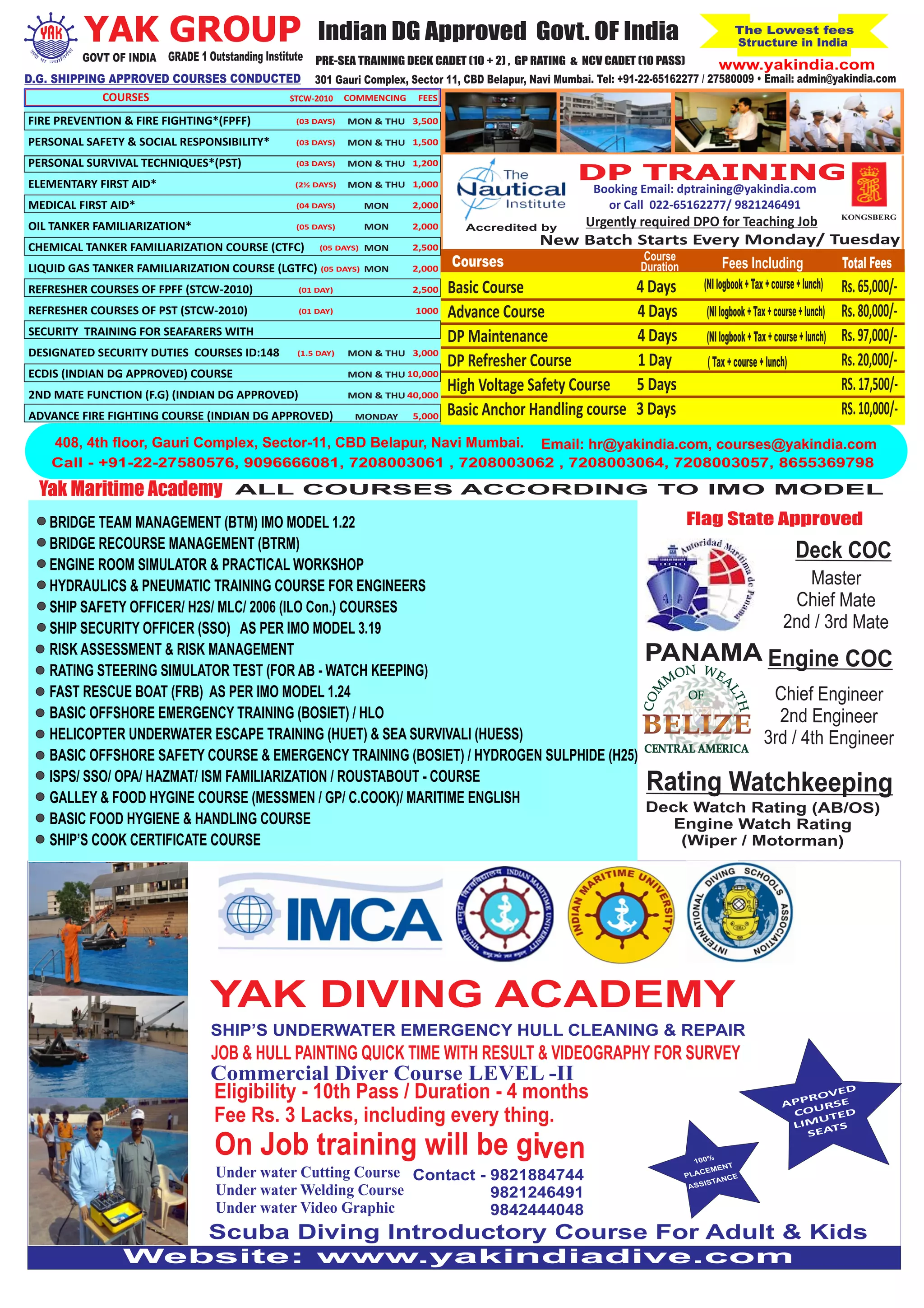 Welcome to YAK Belize | Seaman Book CDC, Upgradation coc in africa ...