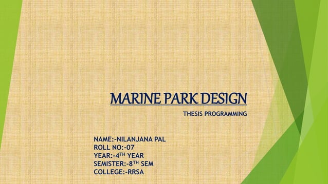 Marine park design | PPTX