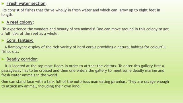 Marine park design | PPTX