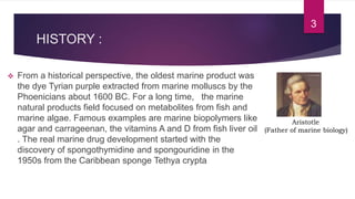 Marine pharmaceuticals by shubham prajapati | PPTX | Geography | Science