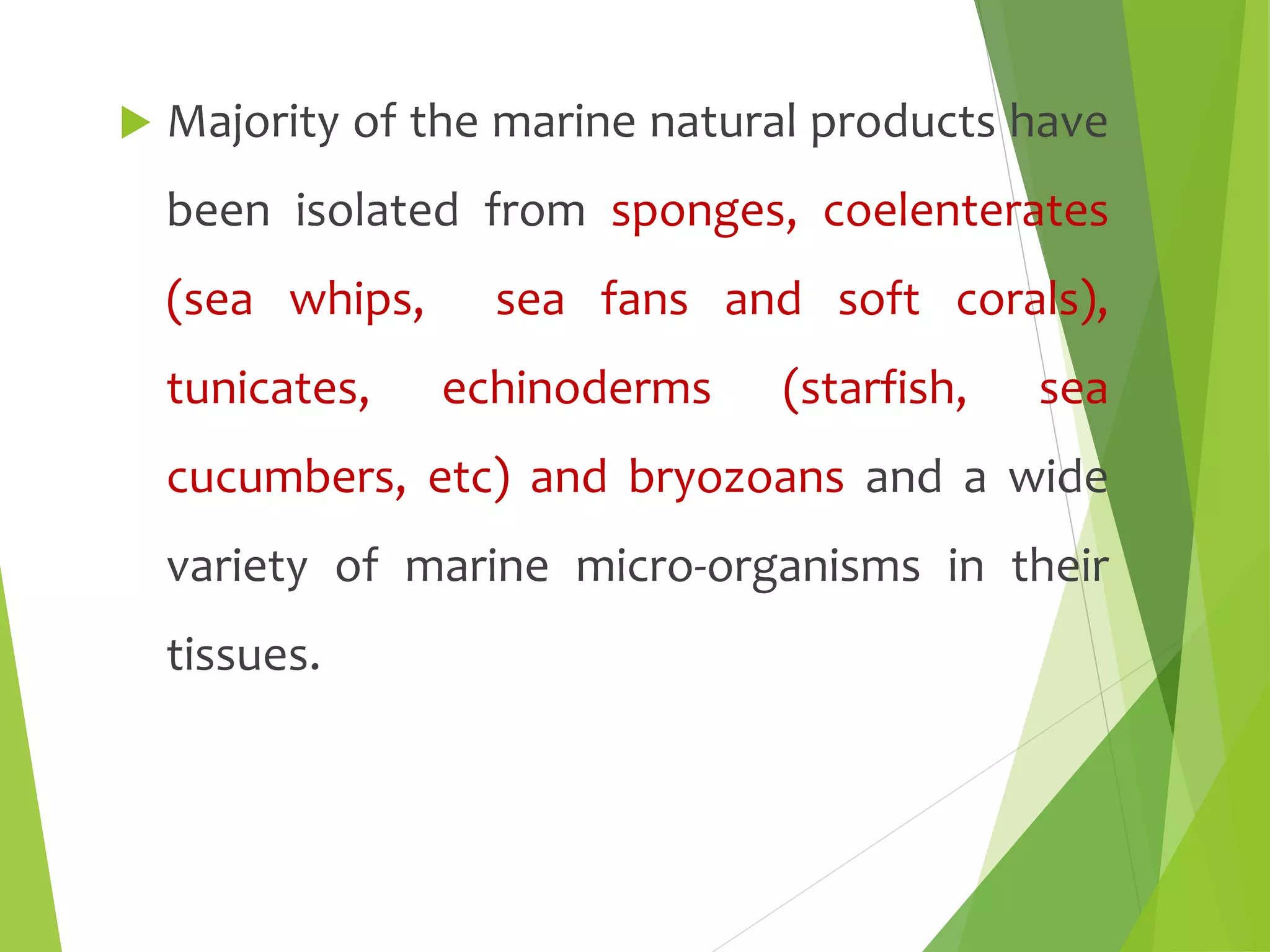 Marine pharmacognosy - Definition, classification , drugs | PPTX