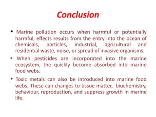 Marine pollution | PPTX