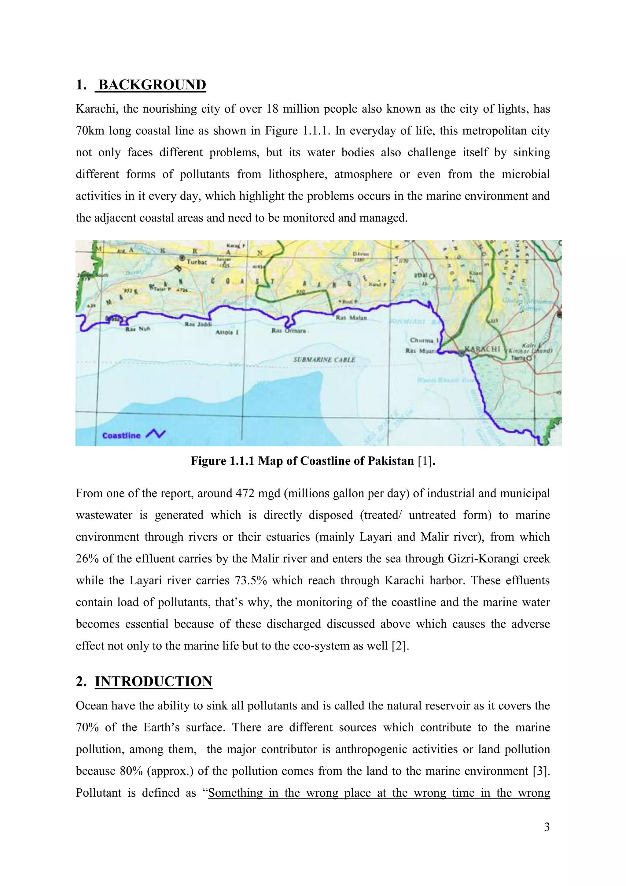Marine pollution and its control along Karachi coastline | PDF