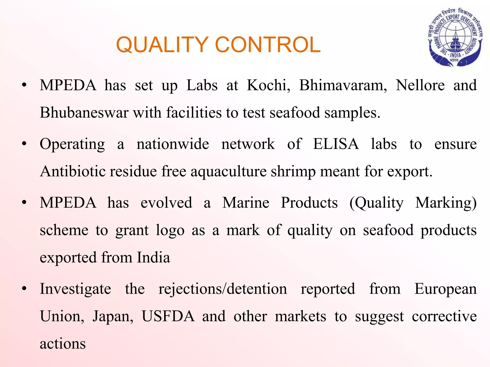Marine Products Export Development Authority (MPEDA) | PPTX