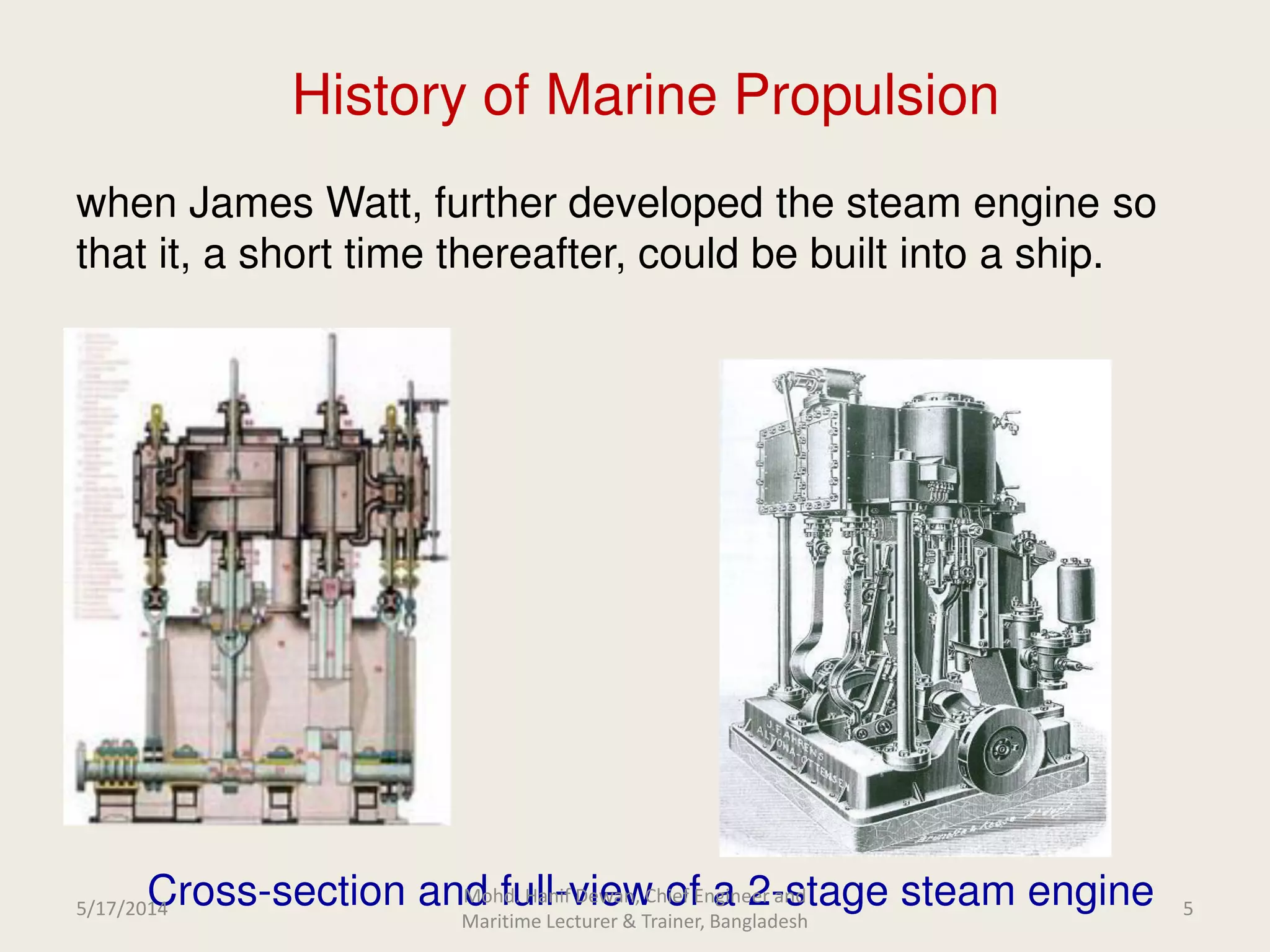 Marine Propulsion History and Electric Propulsion & Future Technology | PDF