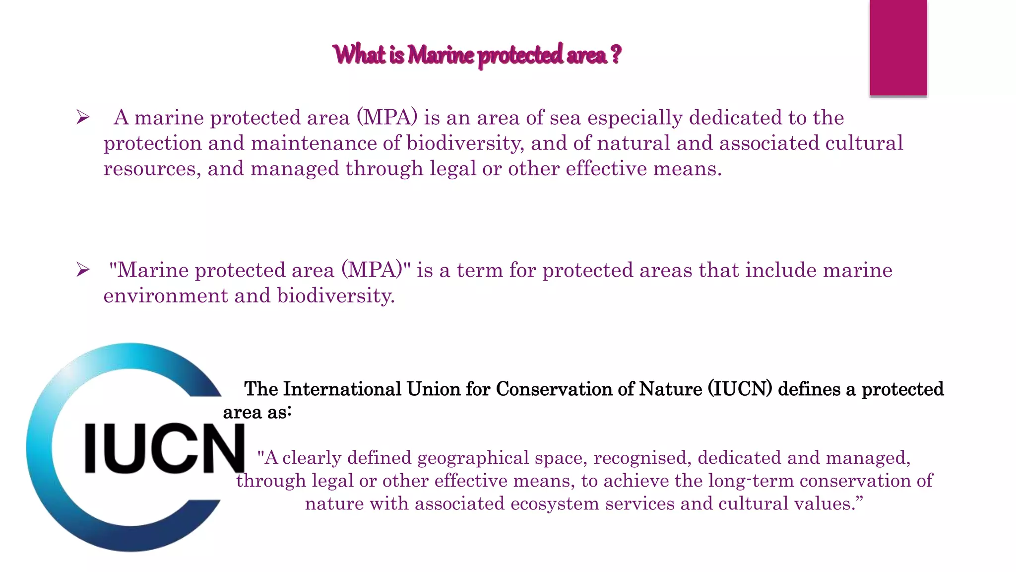 Marine protected area (MPAs) | PPTX
