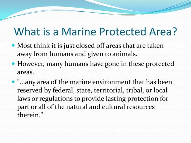 Marine protected areas | PPTX | Geography | Science