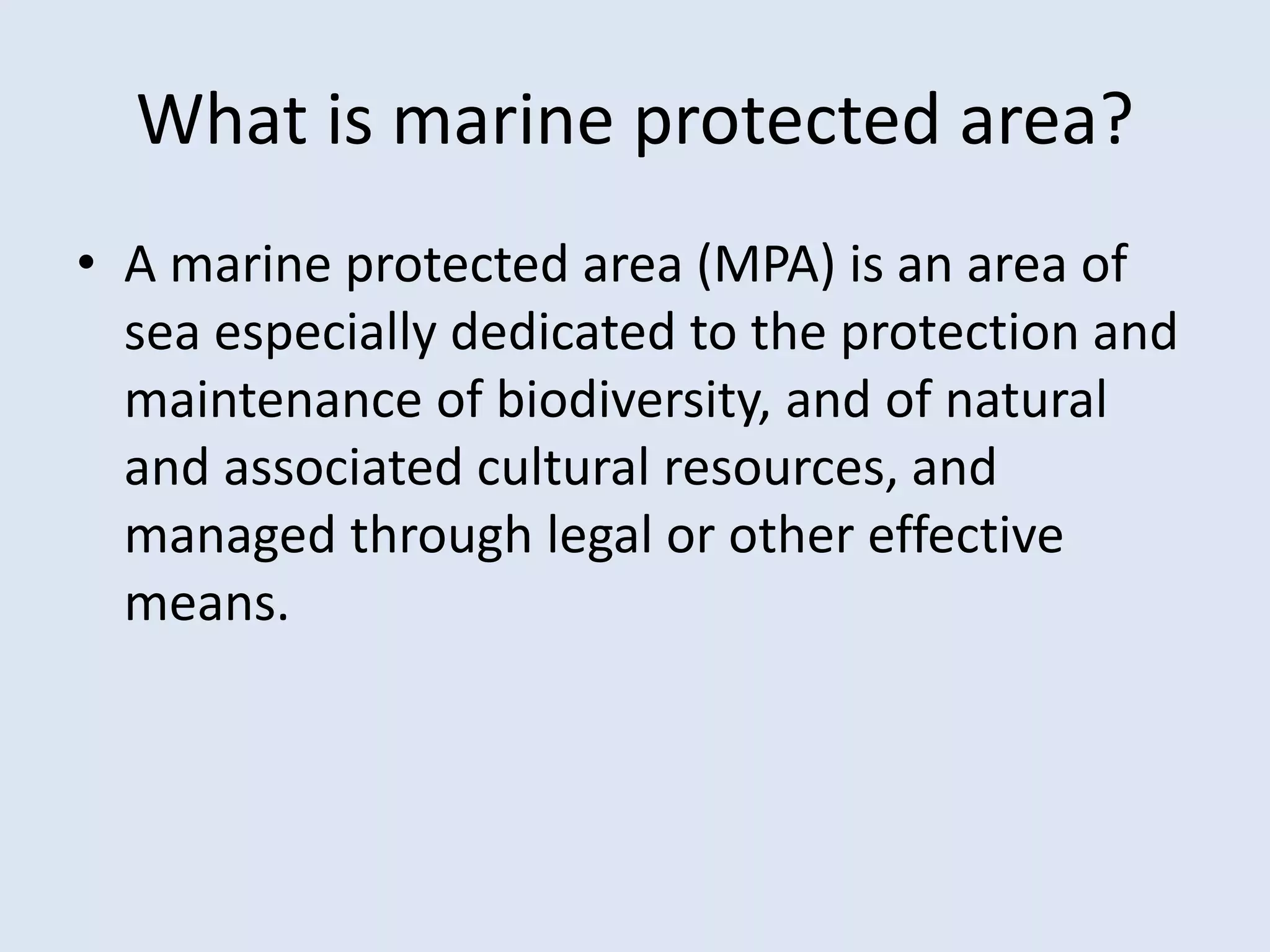 Marine protected areas | PPTX