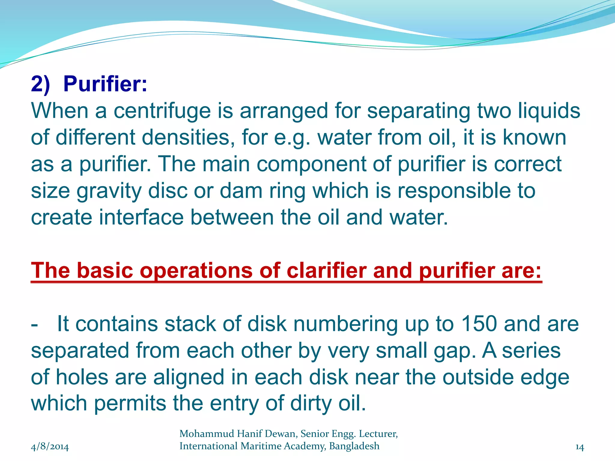 Marine Purifier | PPTX