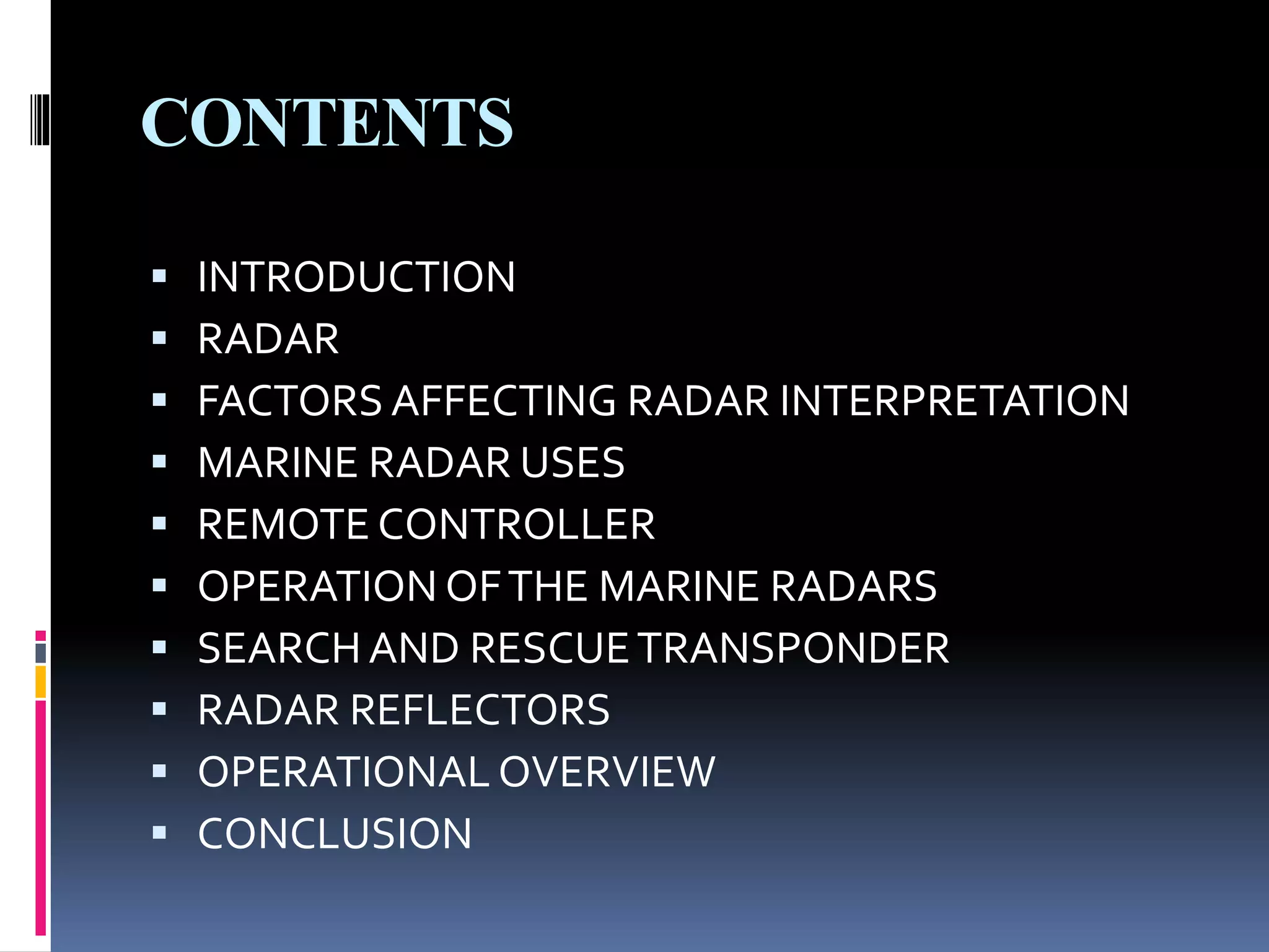 Marine radar | PPTX