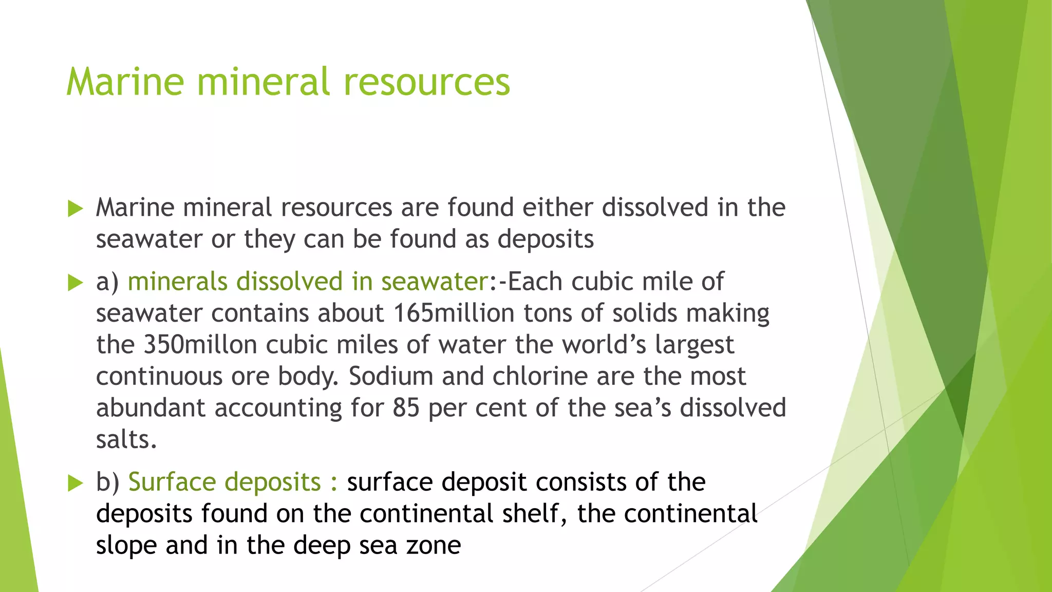 Marine resoues ppt | PPTX