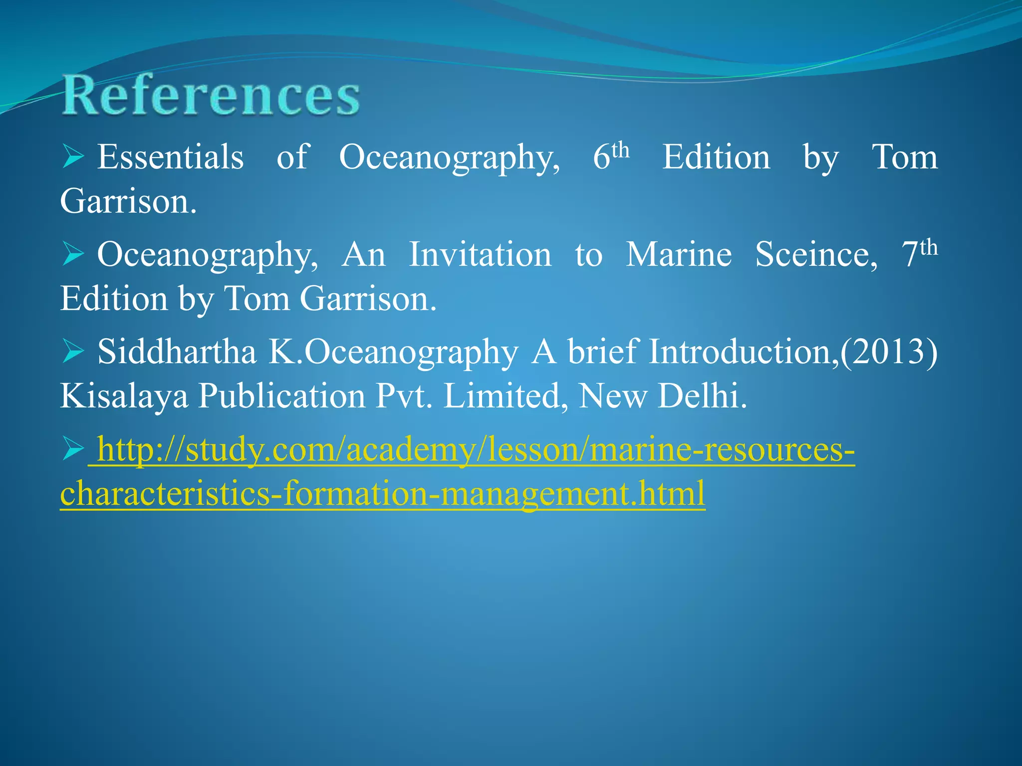 Marine resources | PPTX