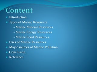 Marine resources | PPTX