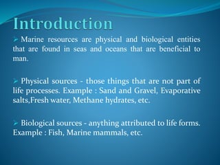 Marine resources | PPTX