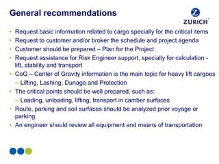 Marine risk topic heavy lift cargo 2013 | PPTX | Logistics | Business