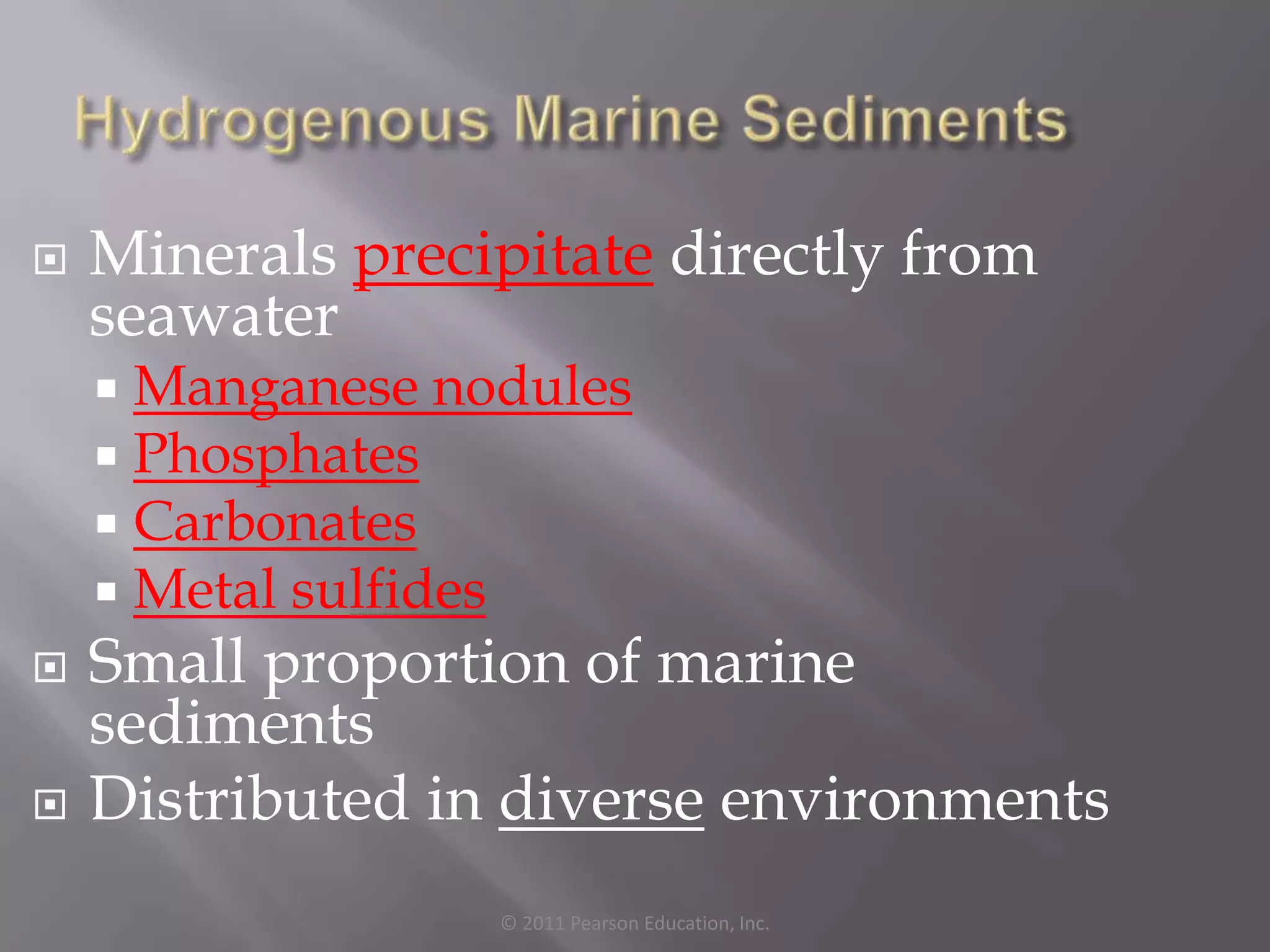 Marine Sediments Types (Detailed) | PPTX