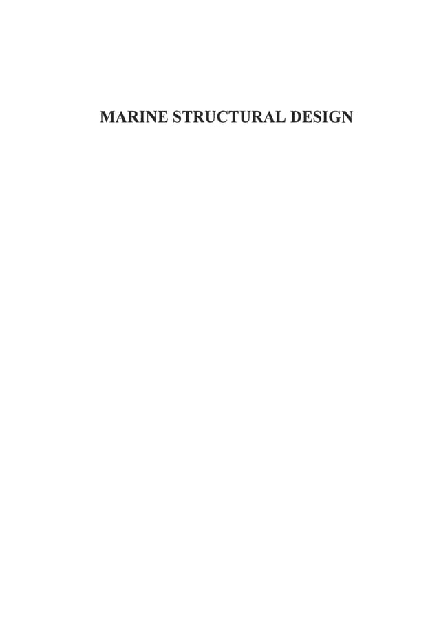 Marine Structural Design | PDF