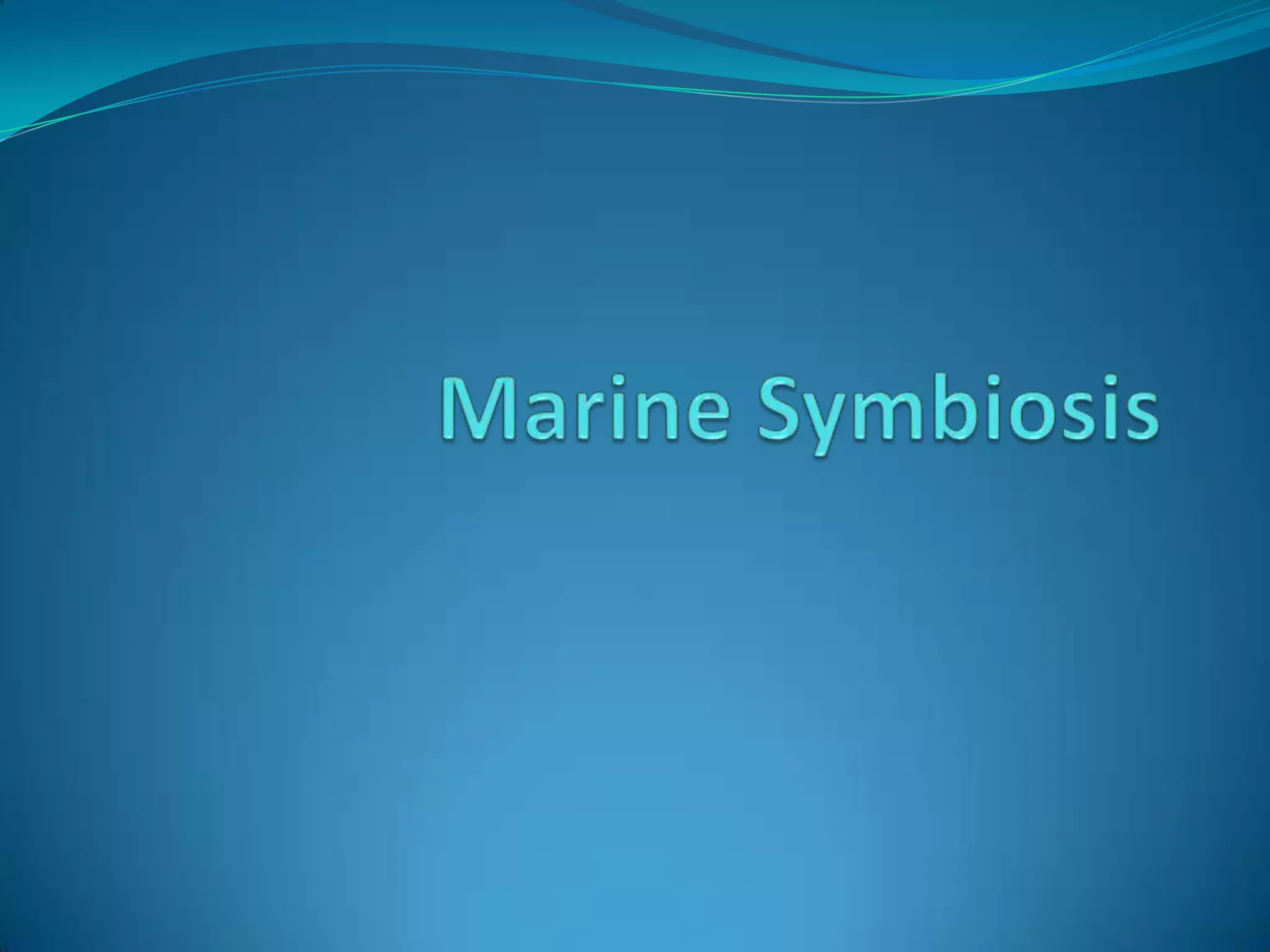 Marine symbiosis | PPTX