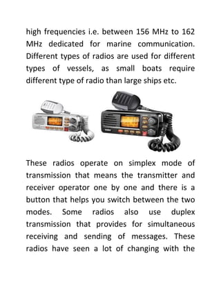 An Overview of Marine VHF Radio | PDF