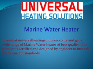 Marine Water Heater | PPTX