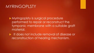 Maringoplasty | PPTX