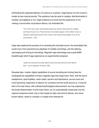 SoundSmart: A Brief Survey of Sound, Noise and their Effects | PDF