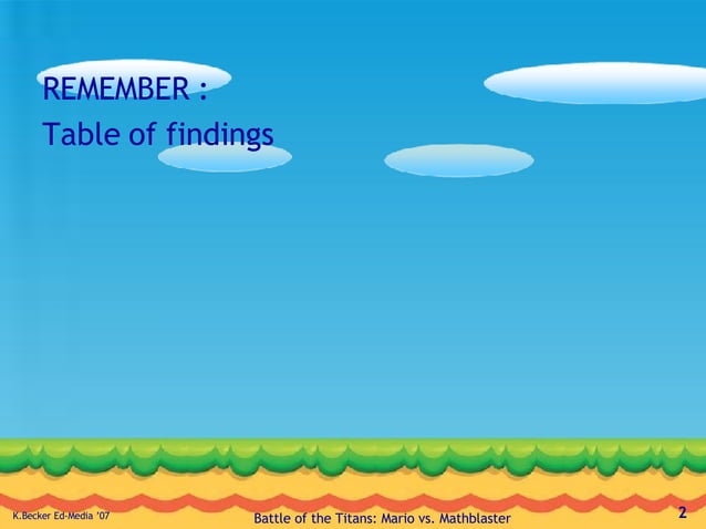 Battle of the Titans: Super Mario Bros. Vs Math Blaster | PPT