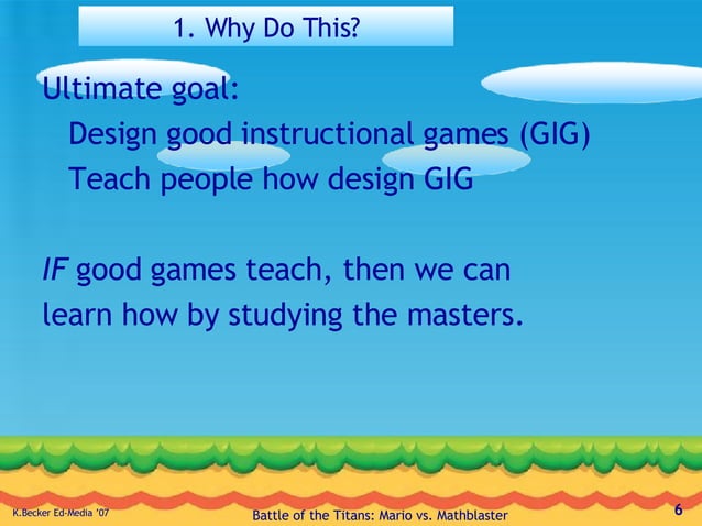 Battle of the Titans: Super Mario Bros. Vs Math Blaster | PPT