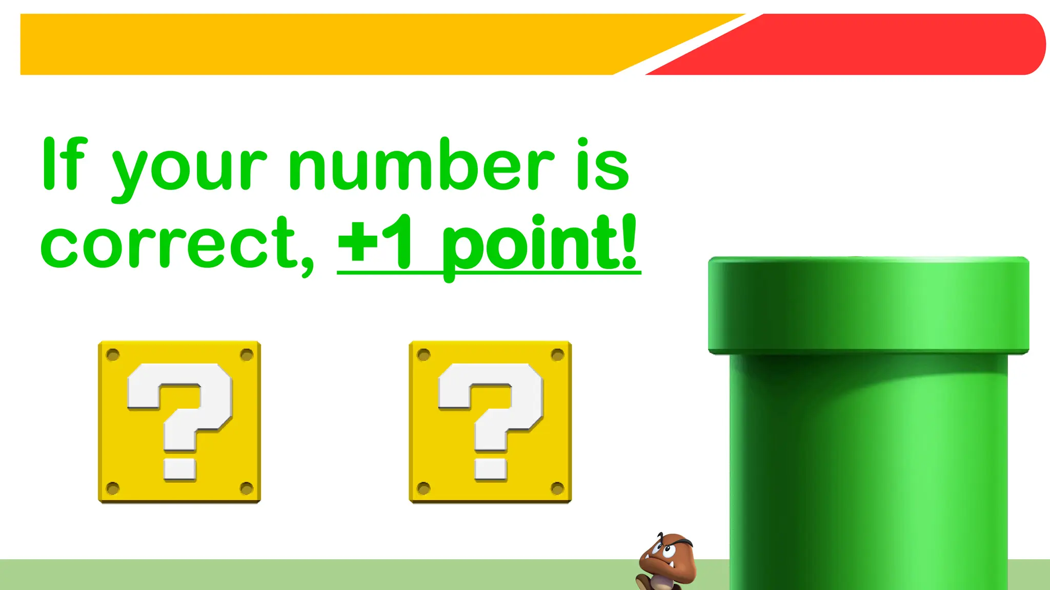 Mario Bros How Many Goombas game ppt for elementary | PPT