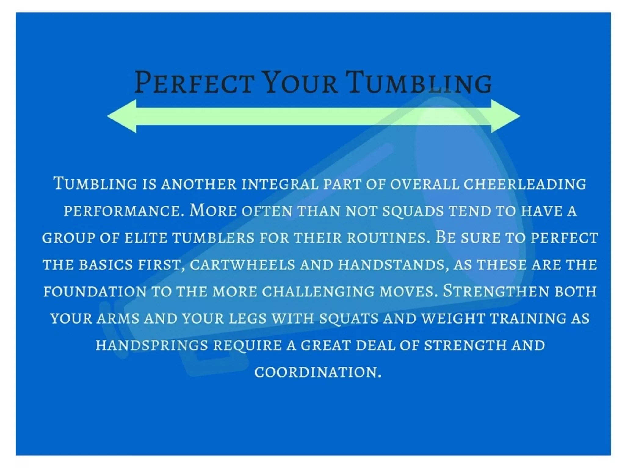 Mario Gates Performance Tips | Cheerleading | PPT