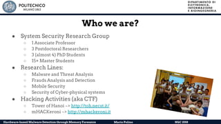 Toward Hardware-based Malware Detection through Memory Forensics | PDF