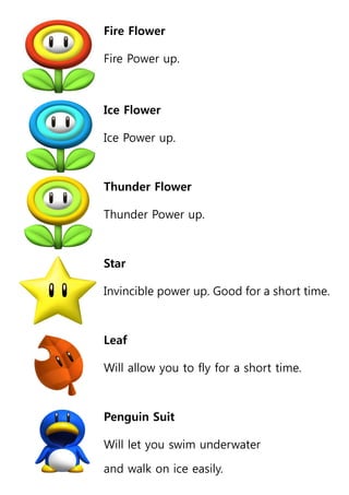 Mario item list | PDF