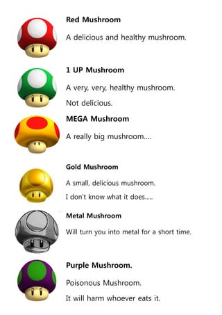 Mario item list | PDF