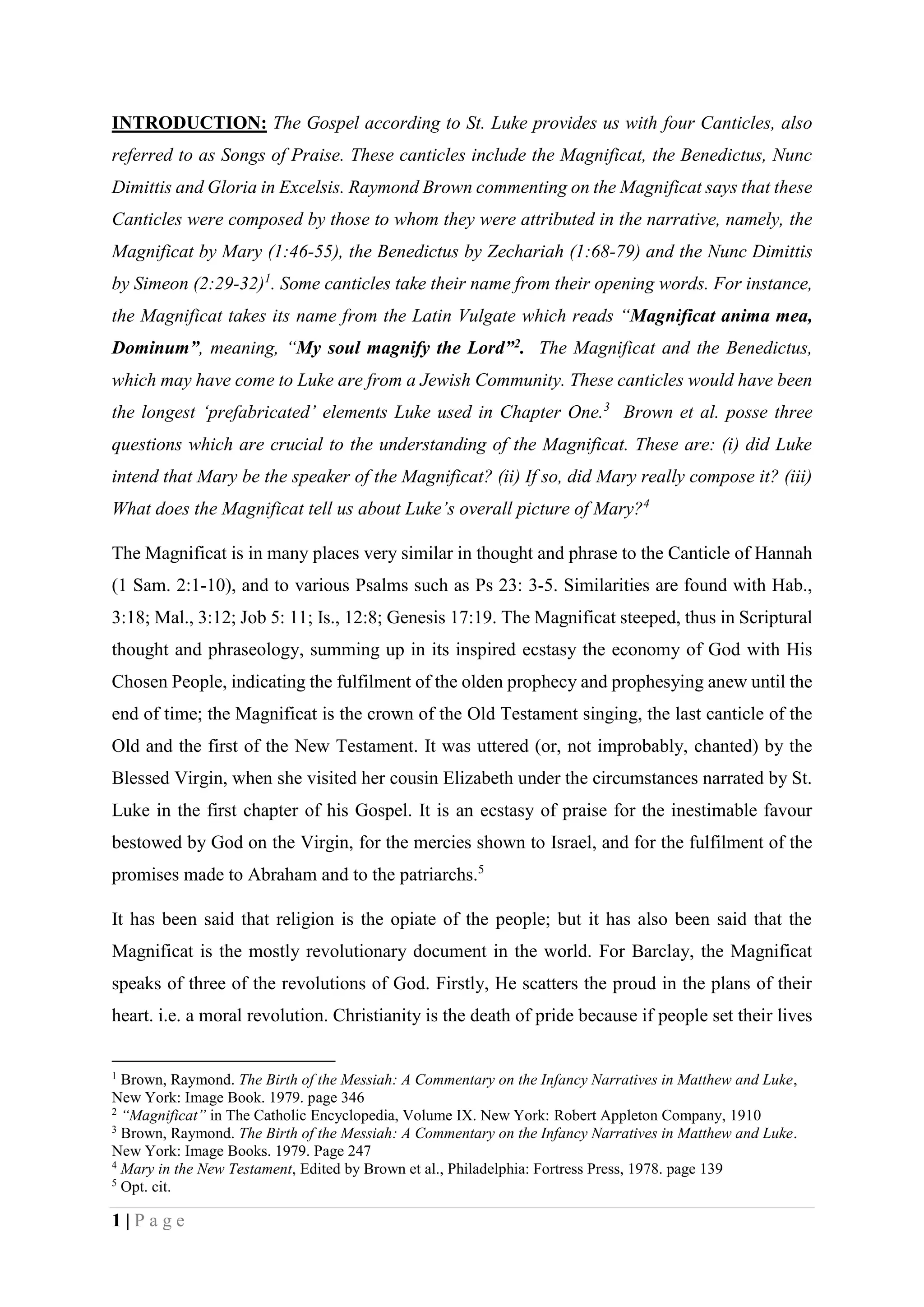 Christology in the Magnificat - A summary | PDF