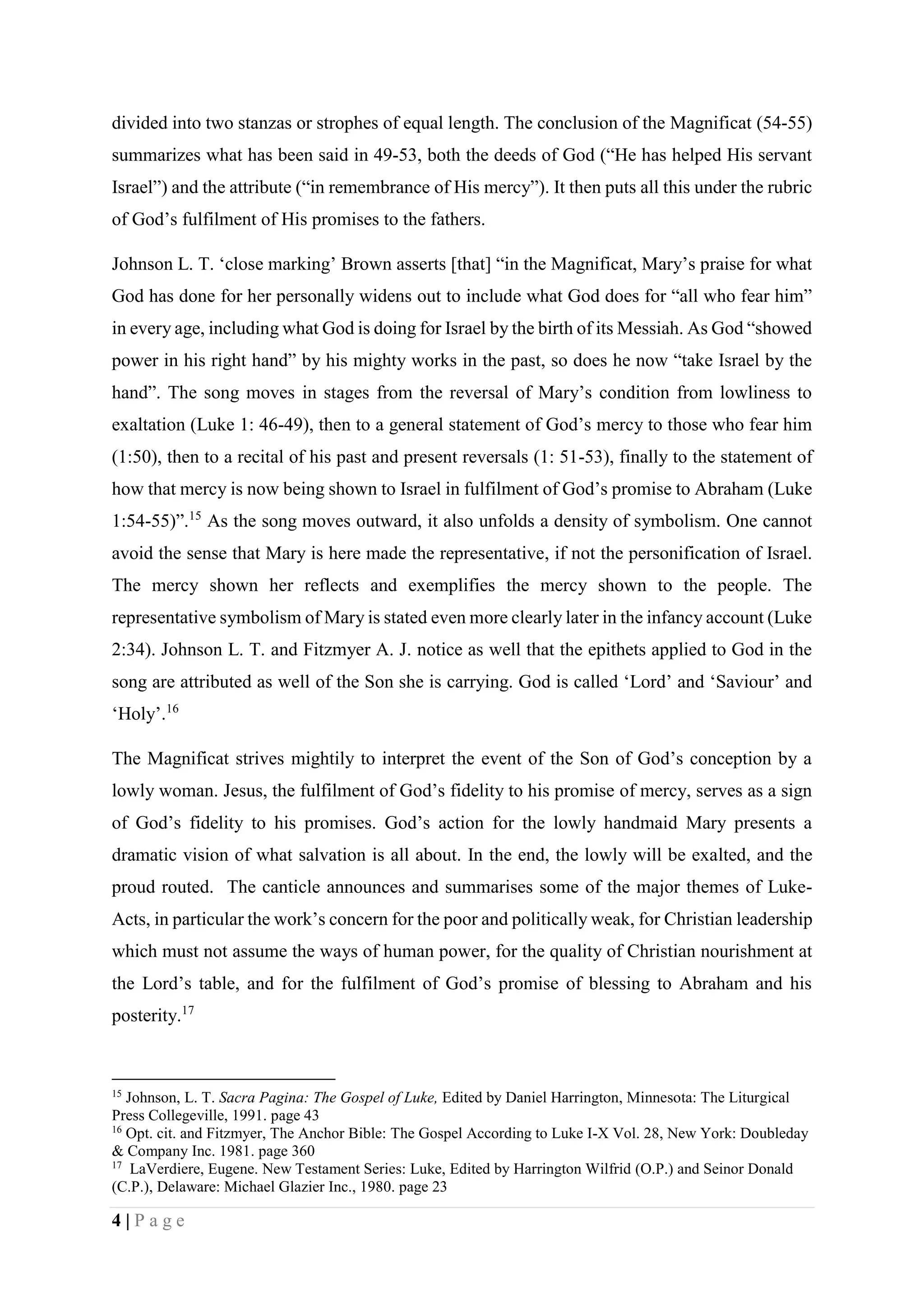 Christology in the Magnificat - A summary | PDF