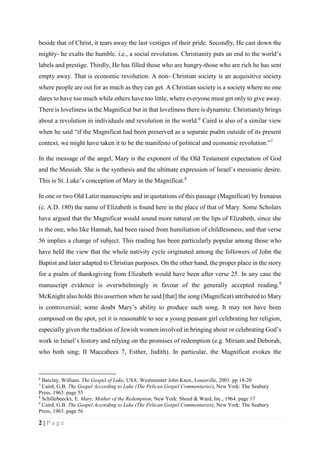 Christology in the Magnificat - A summary | PDF