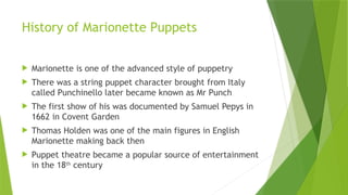 Marionette Powerpoint used for creative disciplines | PPTX