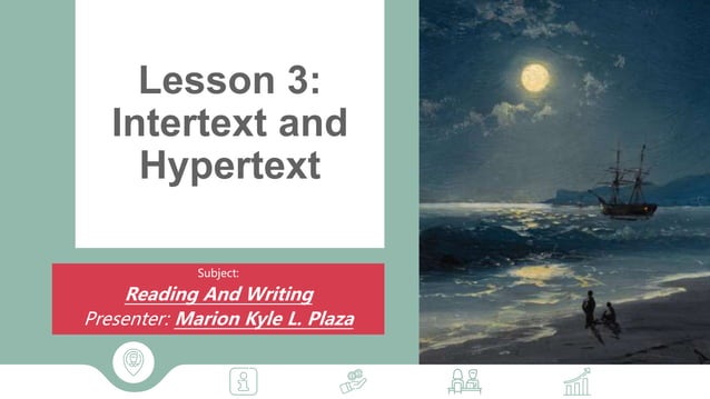 Reading and Writing lesson 3:Intertext_and_Hypertext.pptx | Internet ...