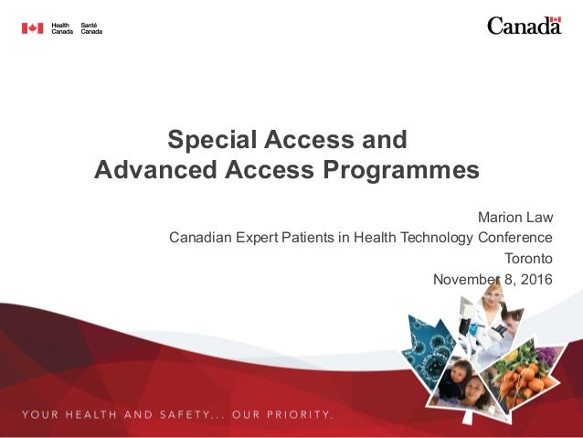 Special Access and Advanced Access Programmes: Marion Law (Health Can…