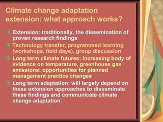 Knowledge partnership: an extension approach in climate change ...