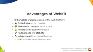 Building End-user Applications on Embedded Devices with WPE | PPT