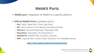Building End-user Applications on Embedded Devices with WPE | PPT