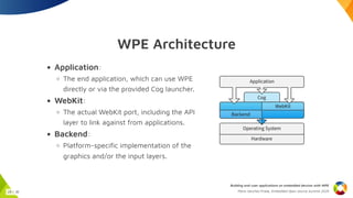 Building End-user Applications on Embedded Devices with WPE | PPT