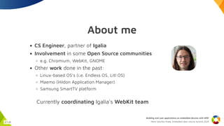 Building End-user Applications on Embedded Devices with WPE | PPT